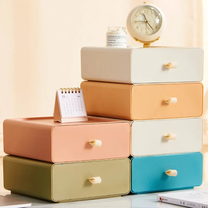 Colorful Stackable Desktop Storage Drawer Organizer on Luulla