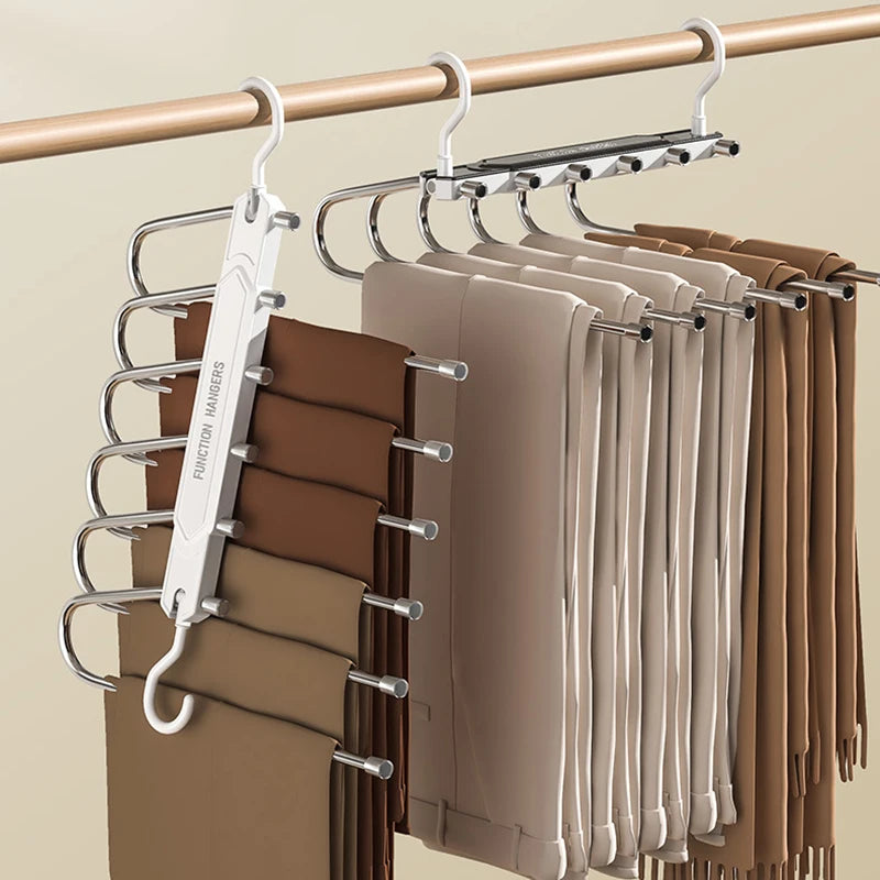 Multi-tiered Space-saving Closet Pants Hanger Rack on Luulla