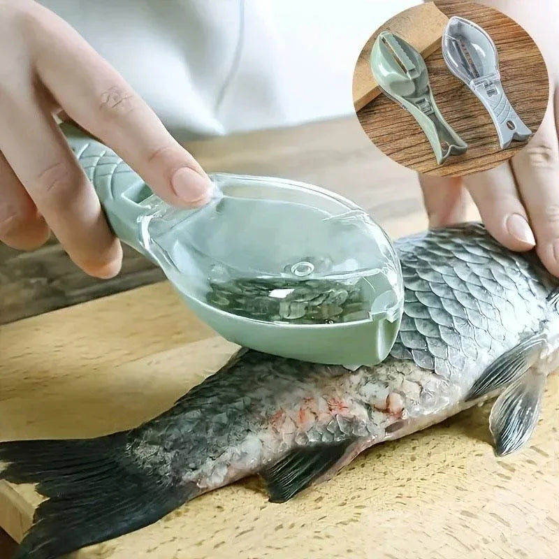 Fish Scale Remover With Convenient Catching Container on Luulla