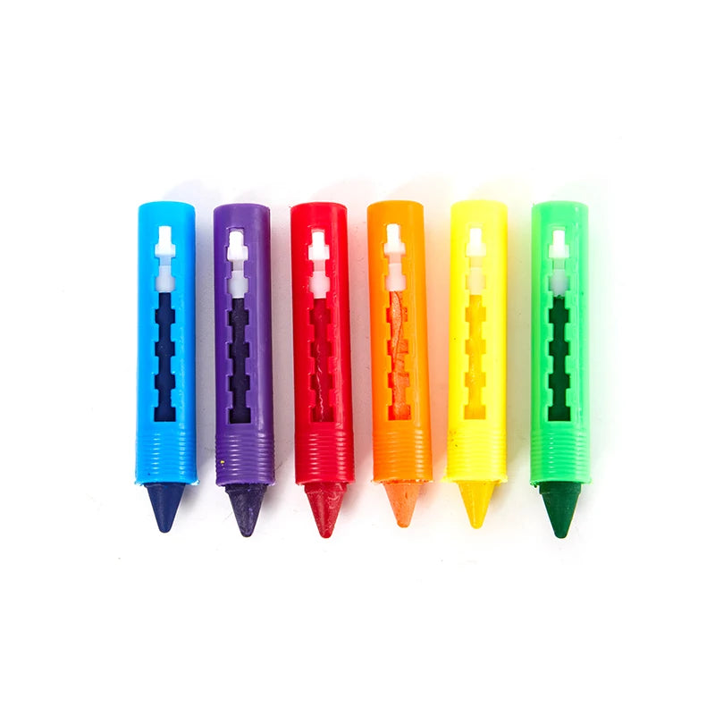 Retractable Multicolor Hexagonal Crayon Pack For Kids on Luulla